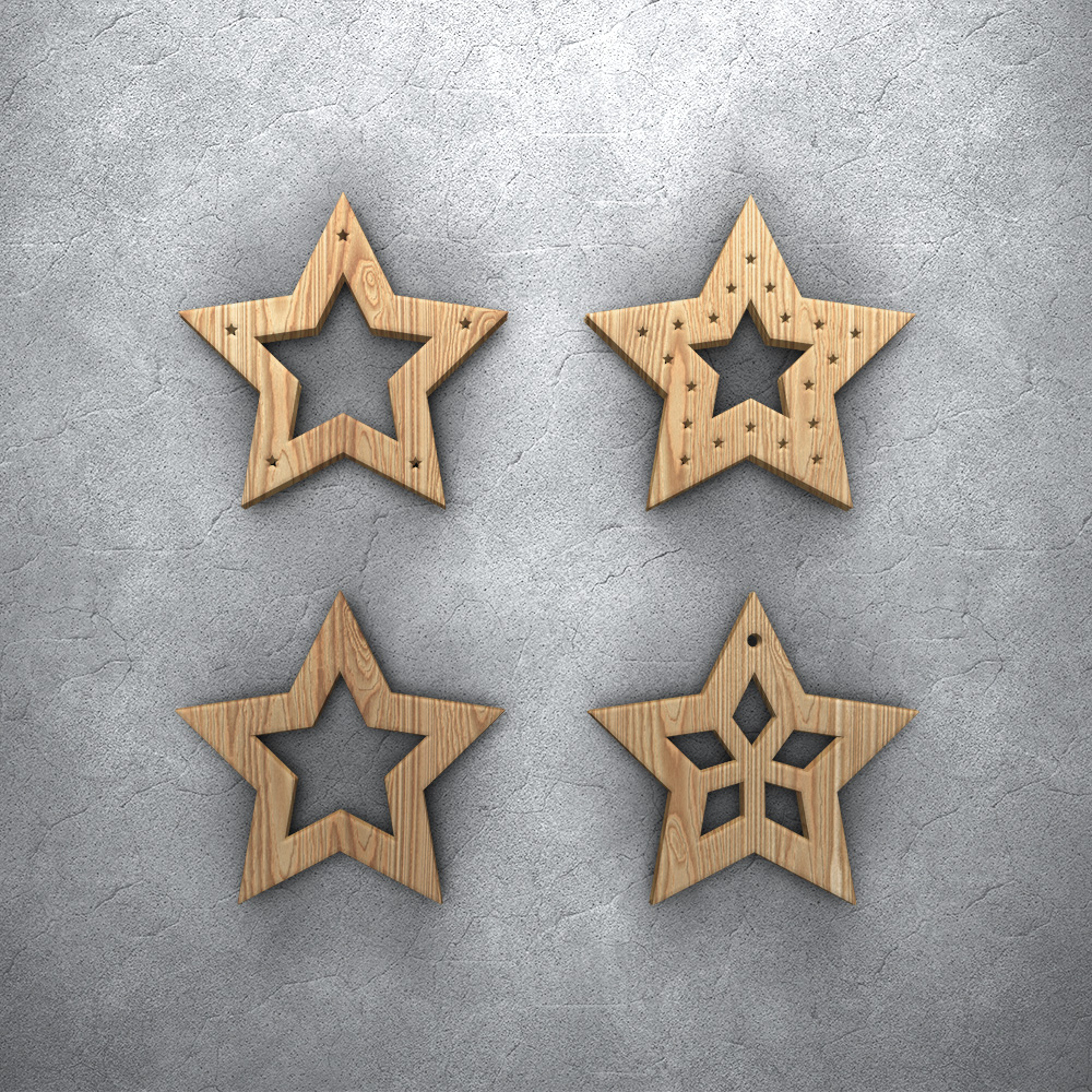 Stars Pattern design template – Cut Files